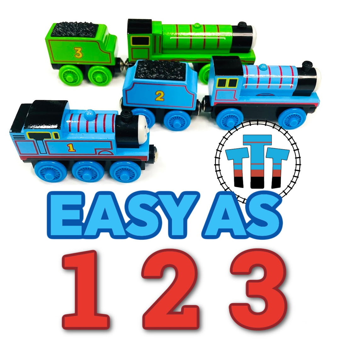 Totally Thomas Town Large Custom Easy as 1, 2, 3 Sticker