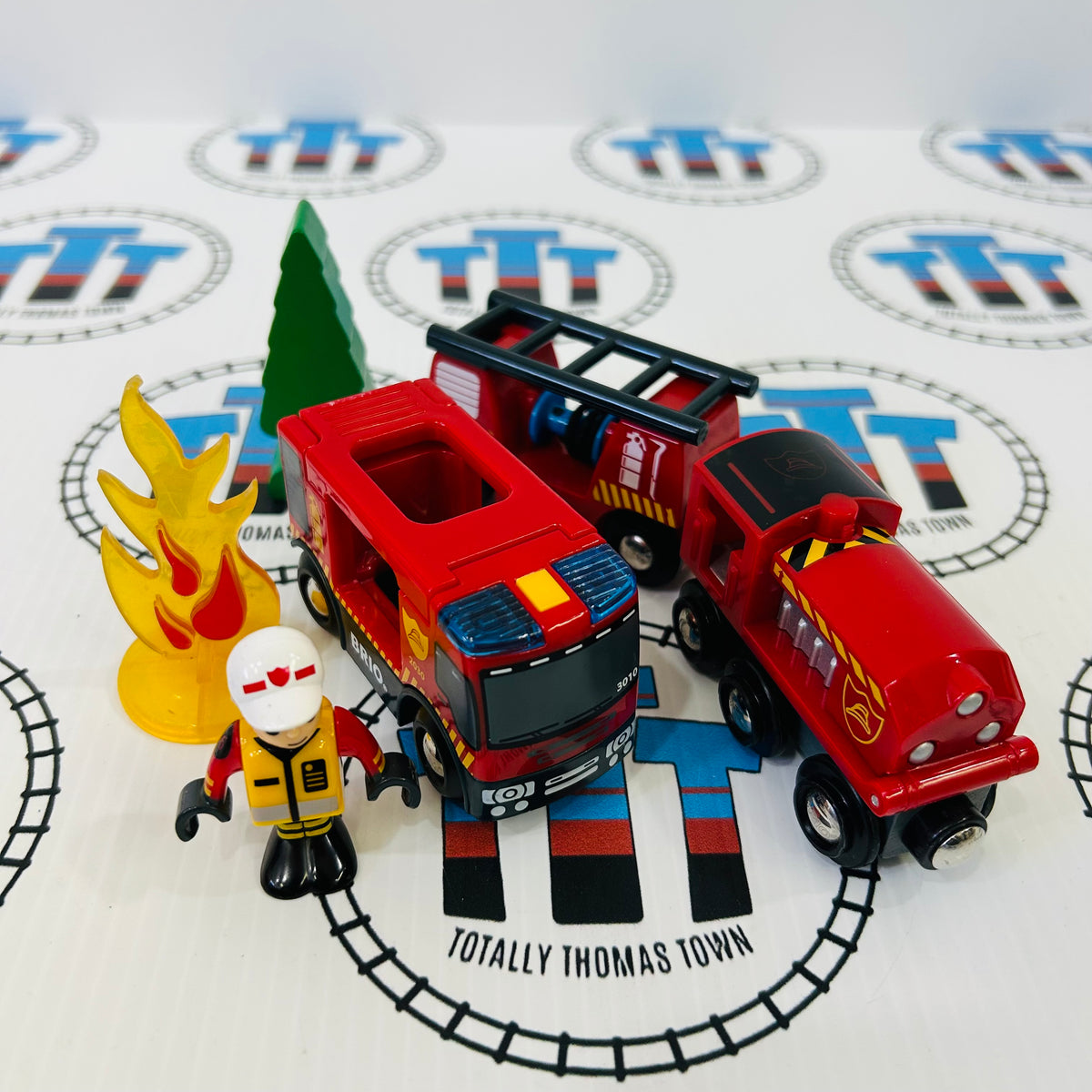 BRIO 33815 Rescue Firefighter Set Complete with Trains Wooden - Used ...