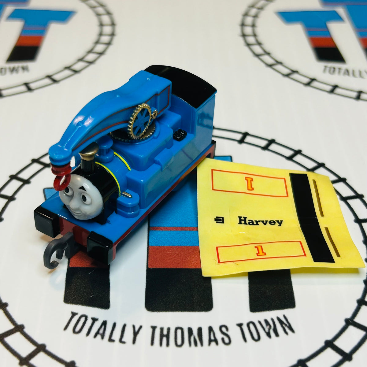 Thomas as Harvey Pull Along with Sticker Sheet Capsule Plarail - Used ...