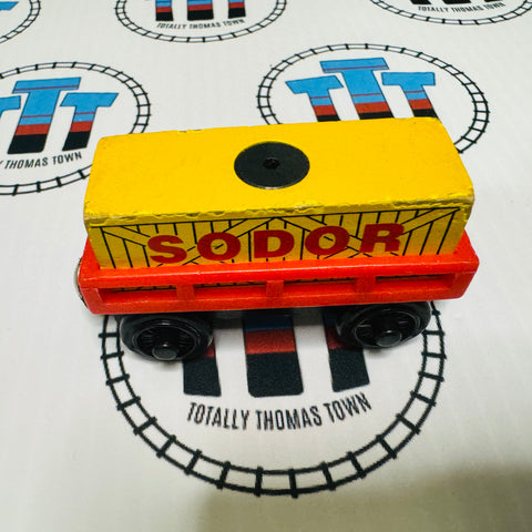 Cargo Car Red with Yellow Cargo Fair Condition Wooden - Used – Totally ...