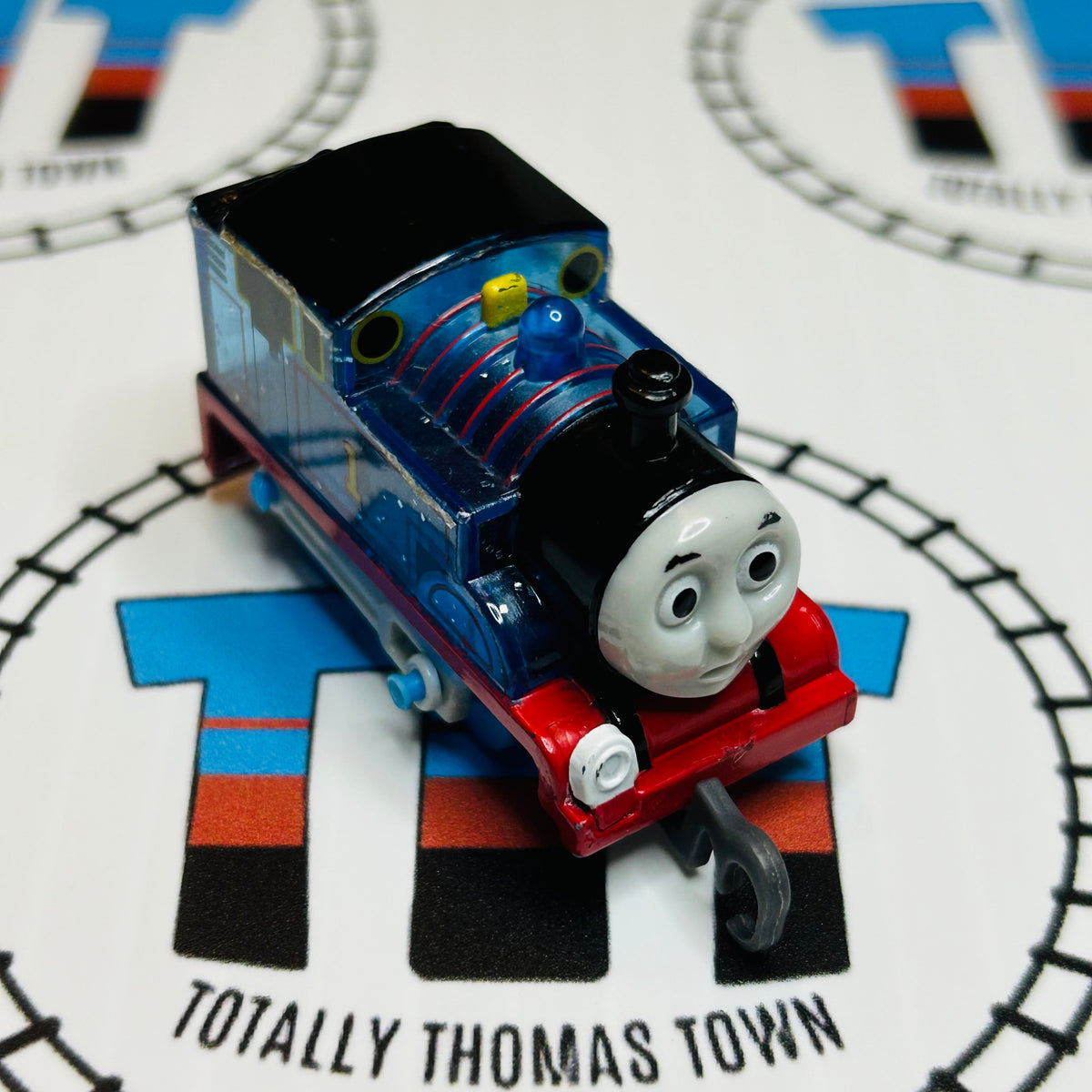 Clear Glitter Thomas Surprised Missing/Peeling Stickers Pull Along Cap ...