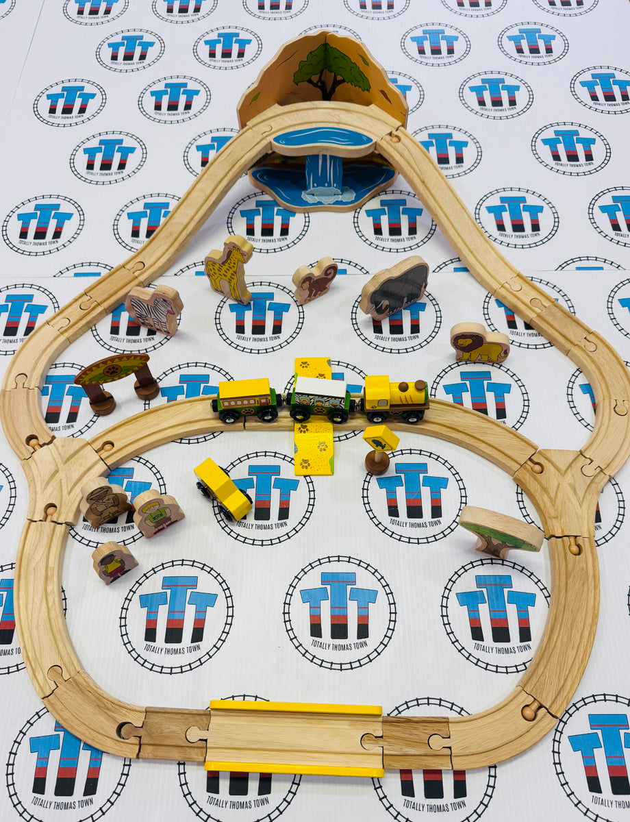 Safari Train Set BIGJIGS Rail Wooden - NEW no Box – Totally Thomas Town