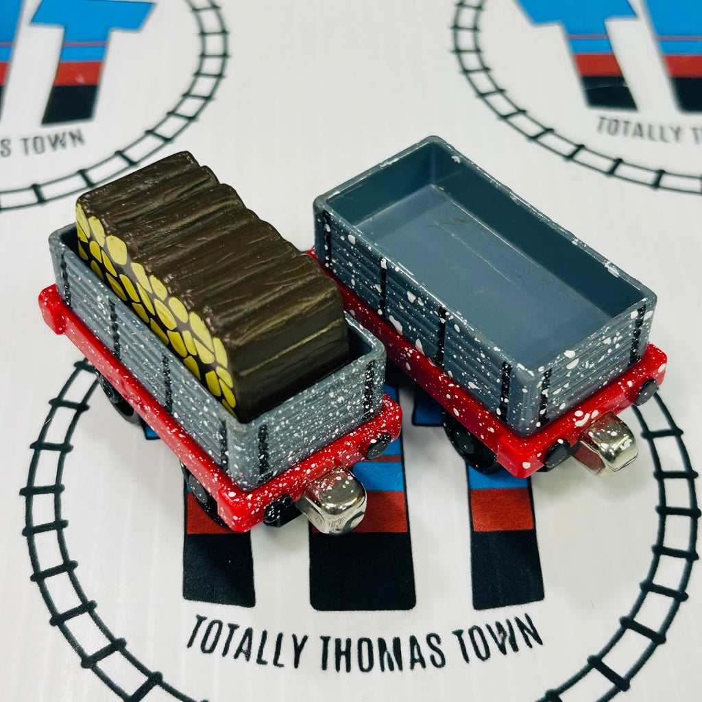 Snowy Cargo Cars with Log Cargo Used - Take N Play – Totally Thomas Town