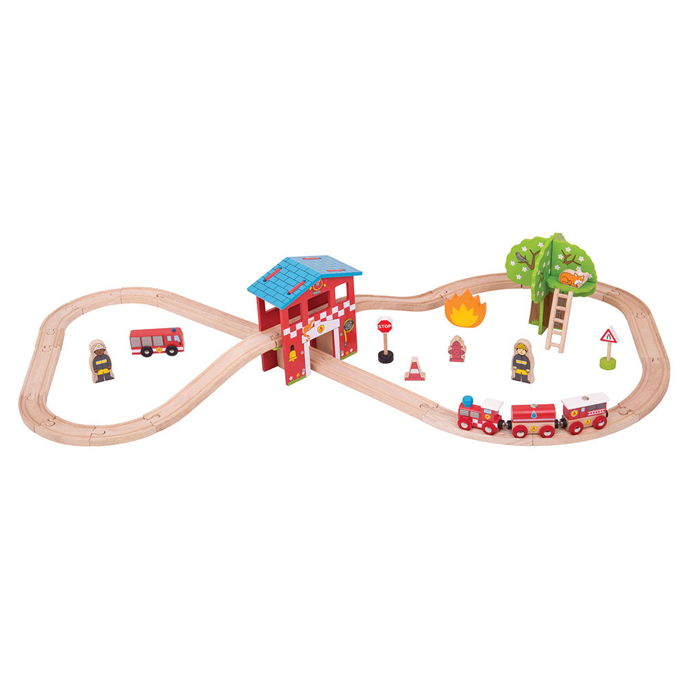 Fire & Rescue Train Set BIGJIGS Rail Wooden - New in Box – Totally ...