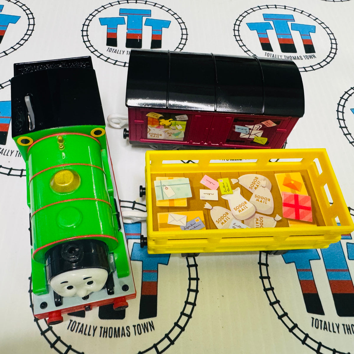 Mail Percy with Mail Cars New in Box - TOMY – Totally Thomas Town