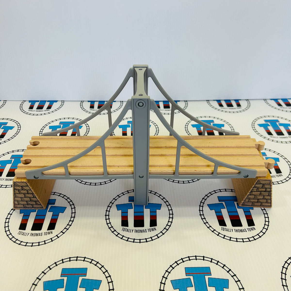 BRIO 33476 Double Track Bridge with Risers Rare Wooden - Used – Totally ...