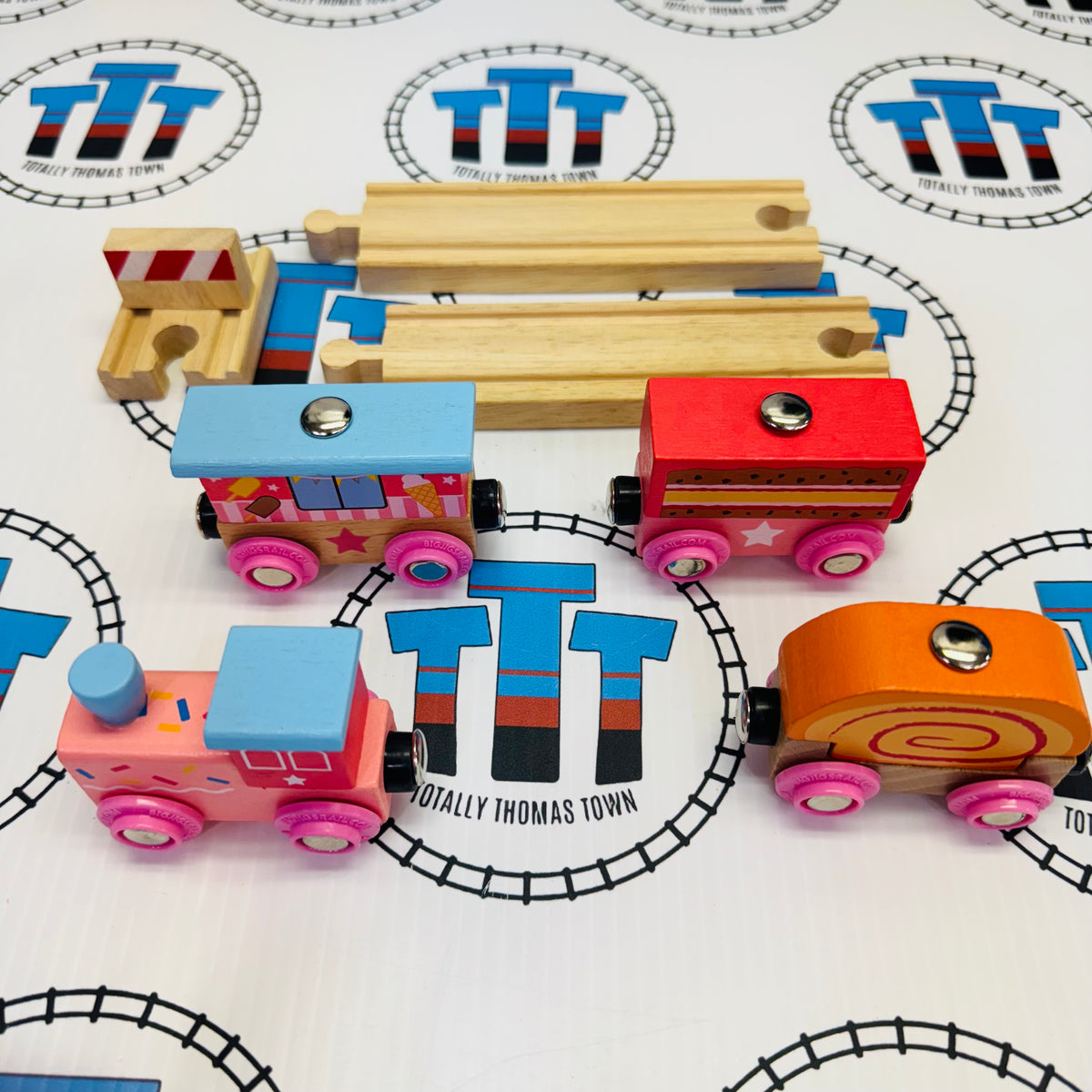 Sweetland Express with Track and Buffer BIGJIGS Rail Wooden - New in B ...