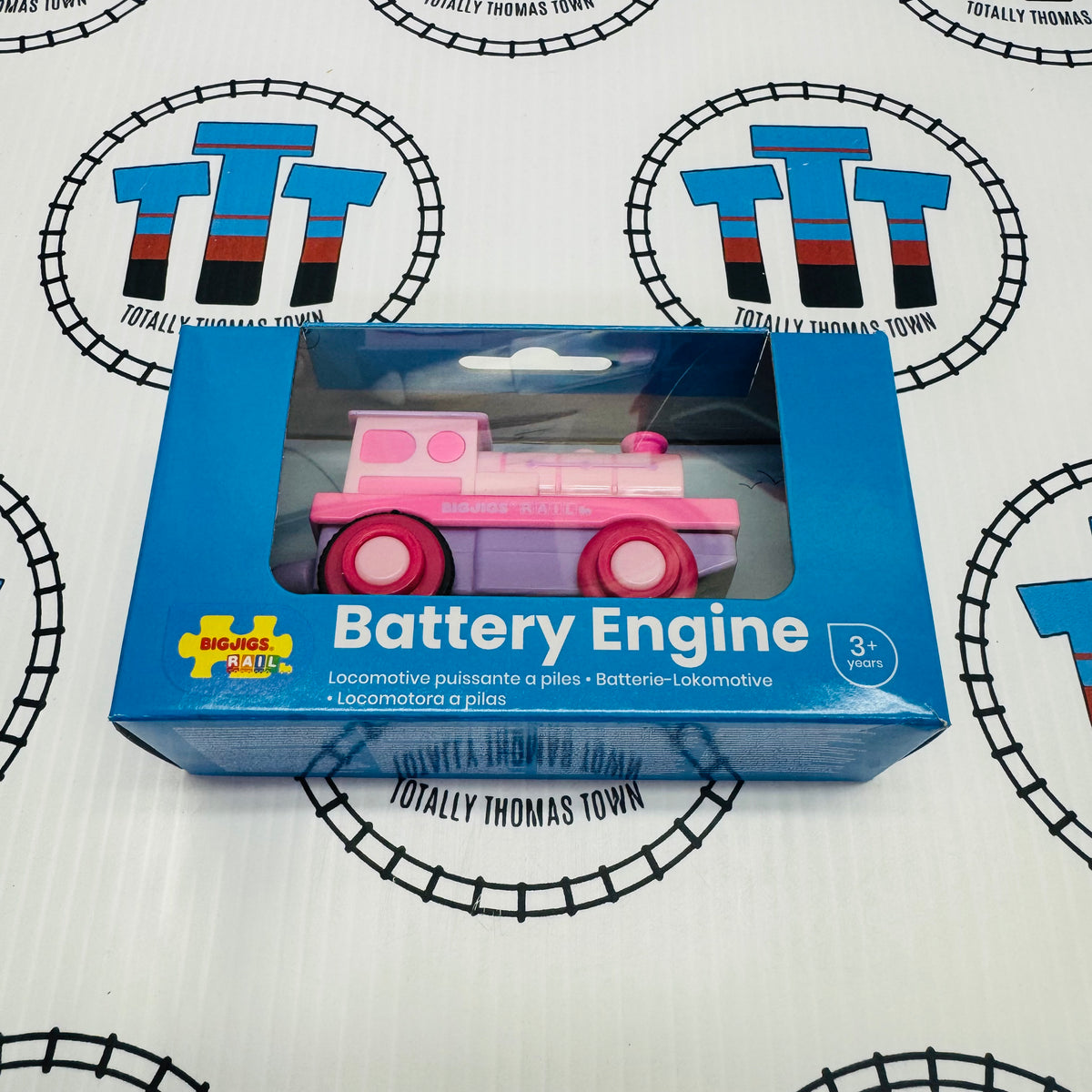 Motorized Battery Powerful Pink Loco Engine BIGJIGS Rail Wooden - New ...