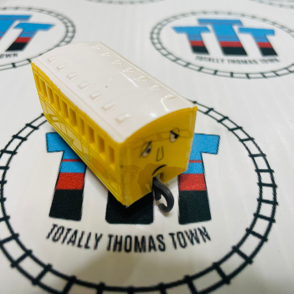Yellow and White Narrow Gauge Coach Pull Along Capsule Plarail - Used ...