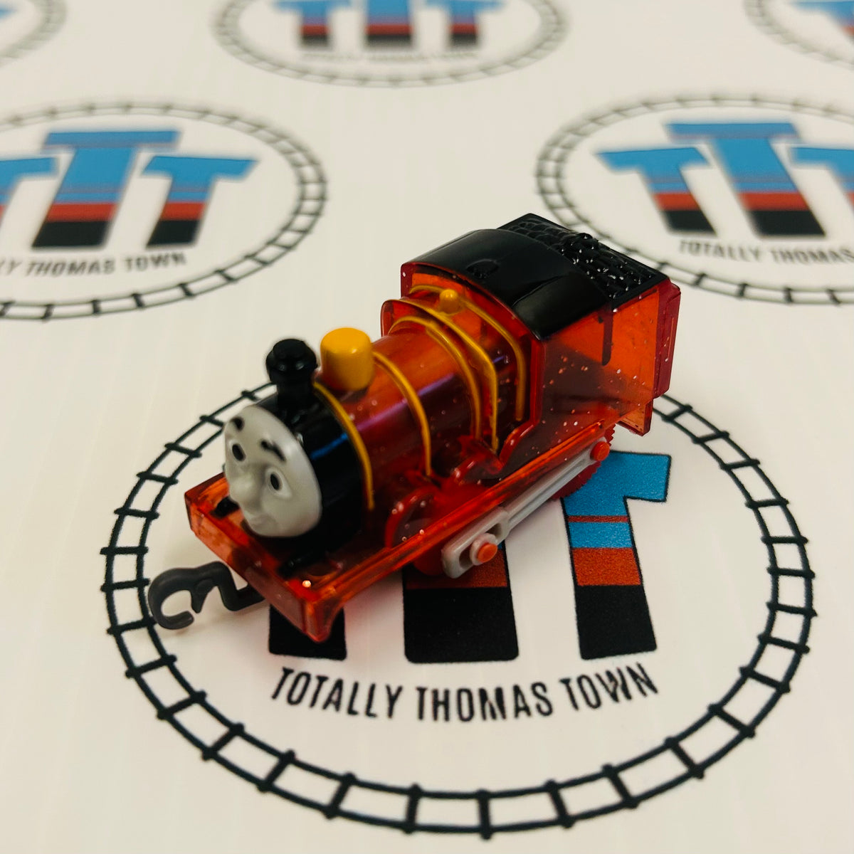 Clear Glitter James No Stickers Pull Along Capsule Plarail - Used ...