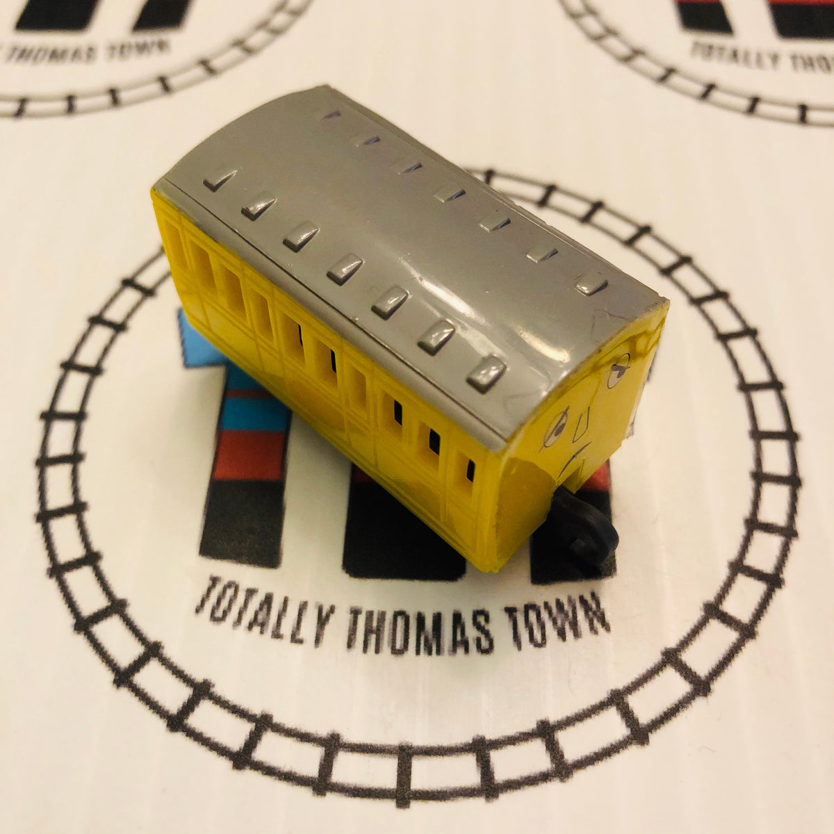 Yellow and Grey Narrow Gauge Coach Pull Along Capsule Plarail - Used ...